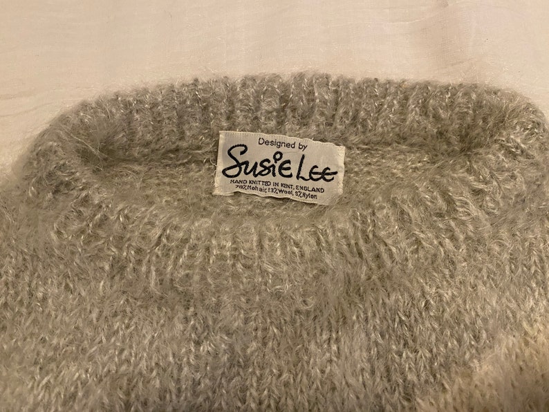 Susie Lee | Vintage Mohair Sweater | 1980s | Country Scene 2 | Cottagecore - Etsy