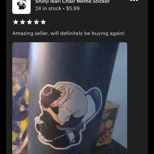 Shinji Ikari Chair Meme Sticker - Etsy