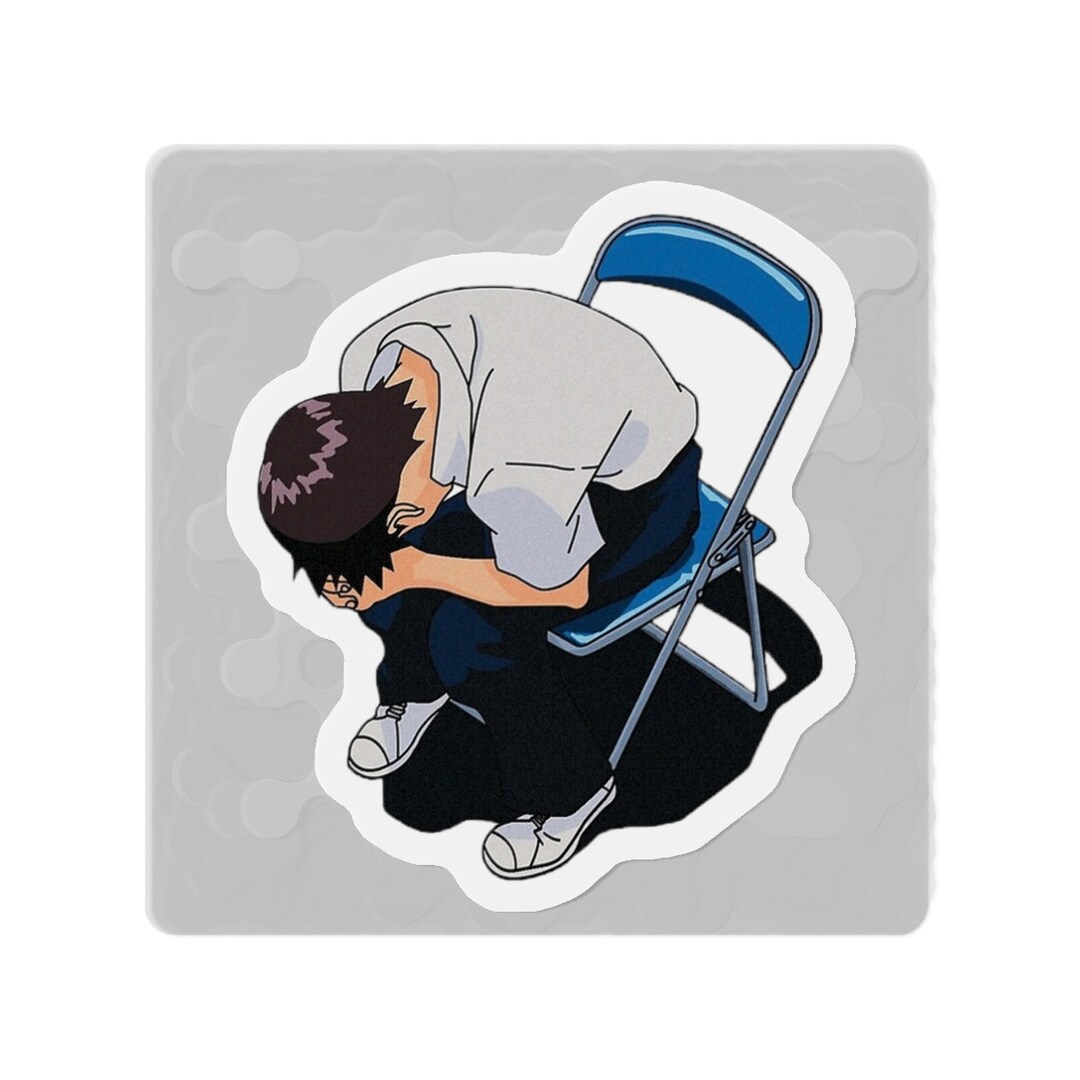 Shinji Ikari Chair Meme Die-cut Magnet - Etsy