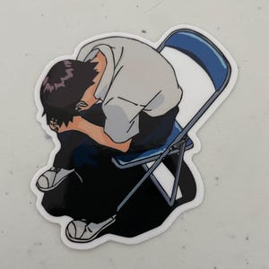 Shinji Ikari Chair Meme Sticker - Etsy