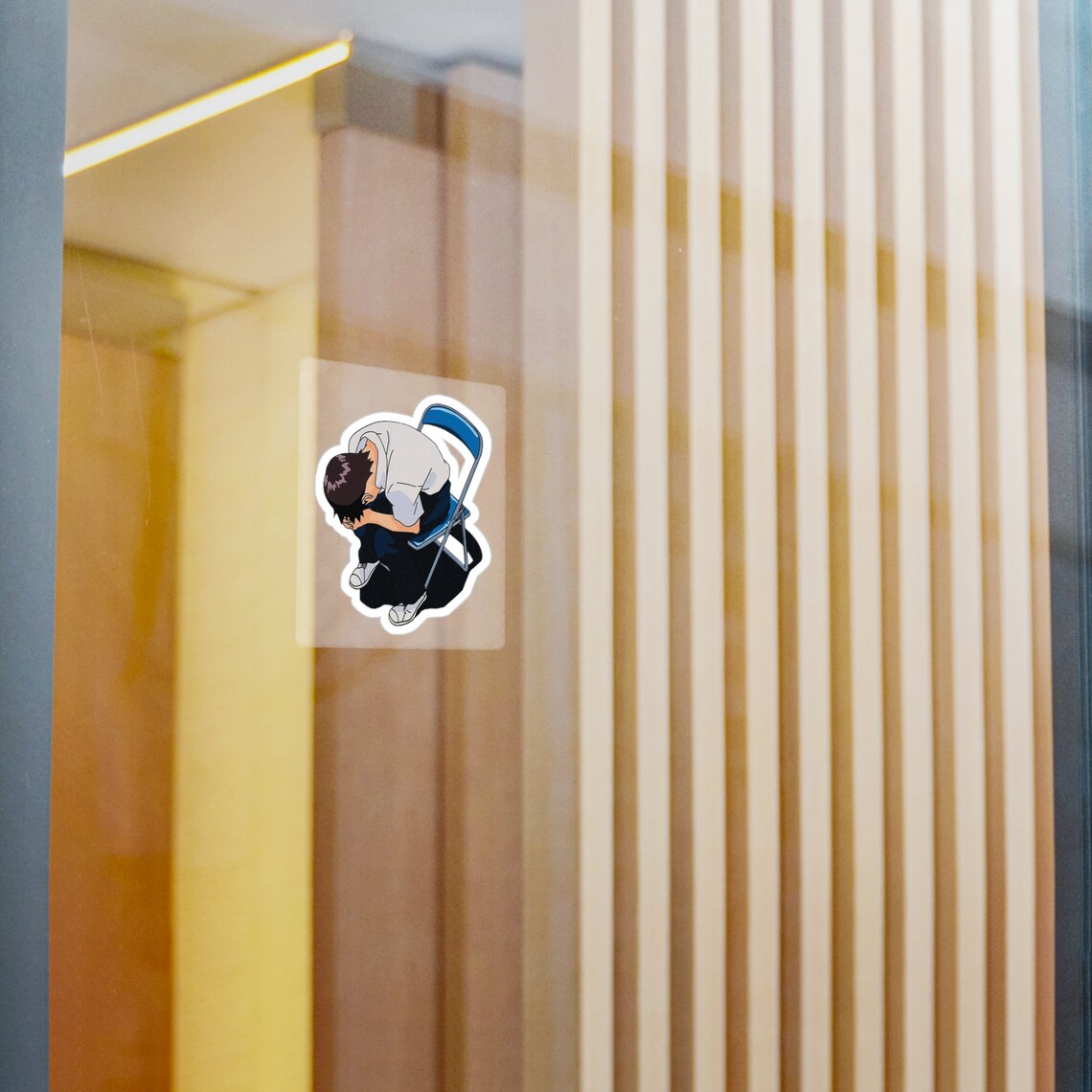 Shinji Ikari Chair Meme Sticker - Etsy
