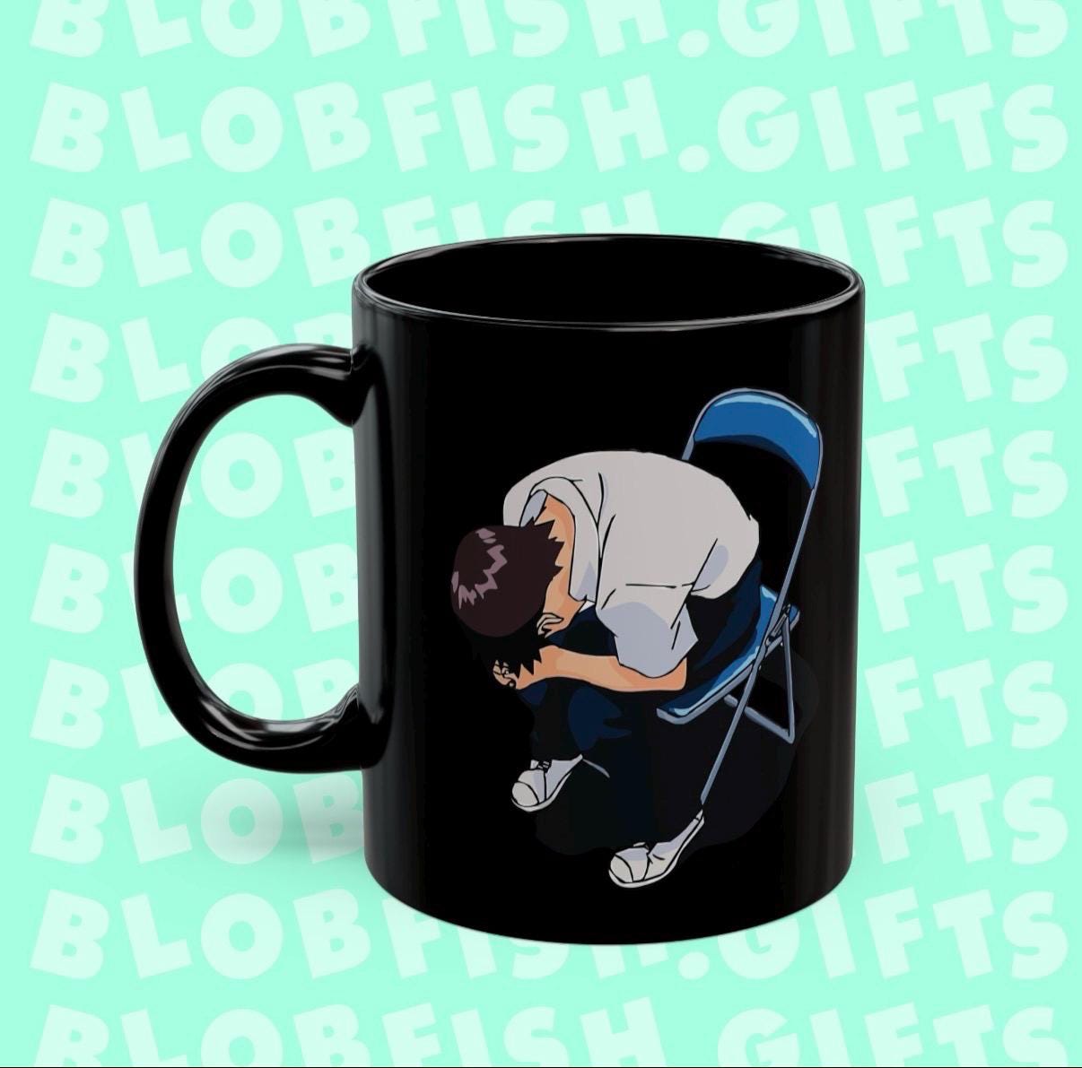 Shinji Ikari Chair Meme Sticker - Etsy