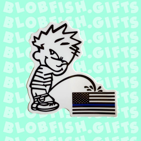Calvin Pee on Decal - Etsy