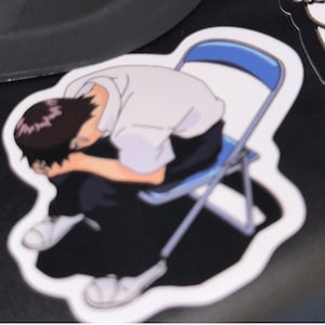 Shinji Ikari Chair Meme Sticker - Etsy