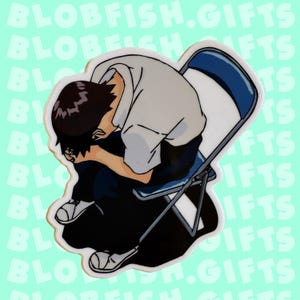 Shinji Ikari Chair Meme Sticker - Etsy