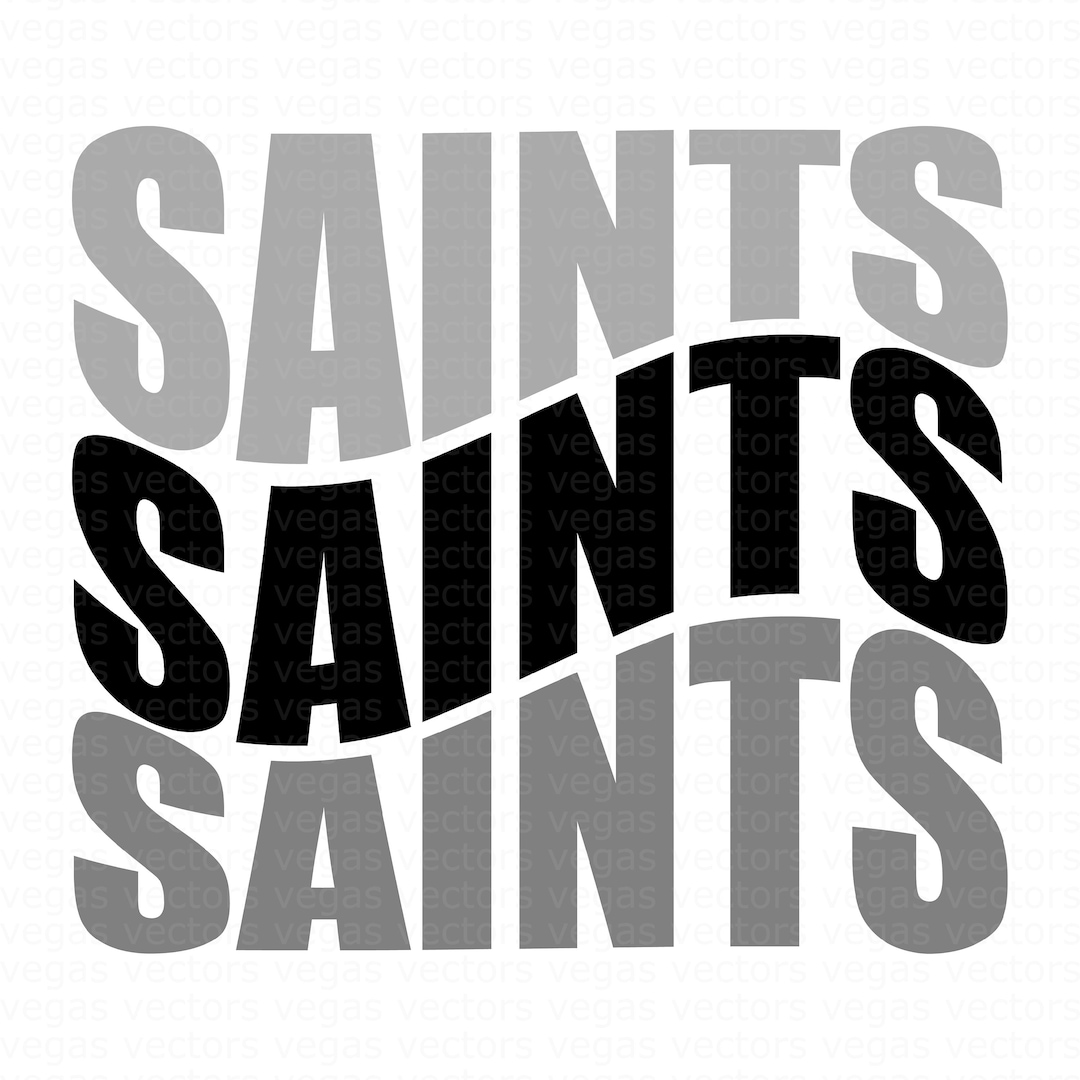 Saint SVG, Saint PNG, Saint Wave, Saint Wavy, Retro, Instant Download ...