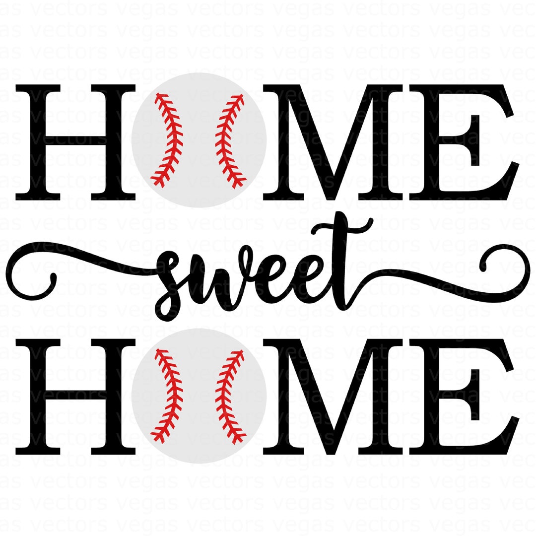 Home Sweet Home Baseball SVG, PNG, Baseball Sign SVG, Baseball Door ...