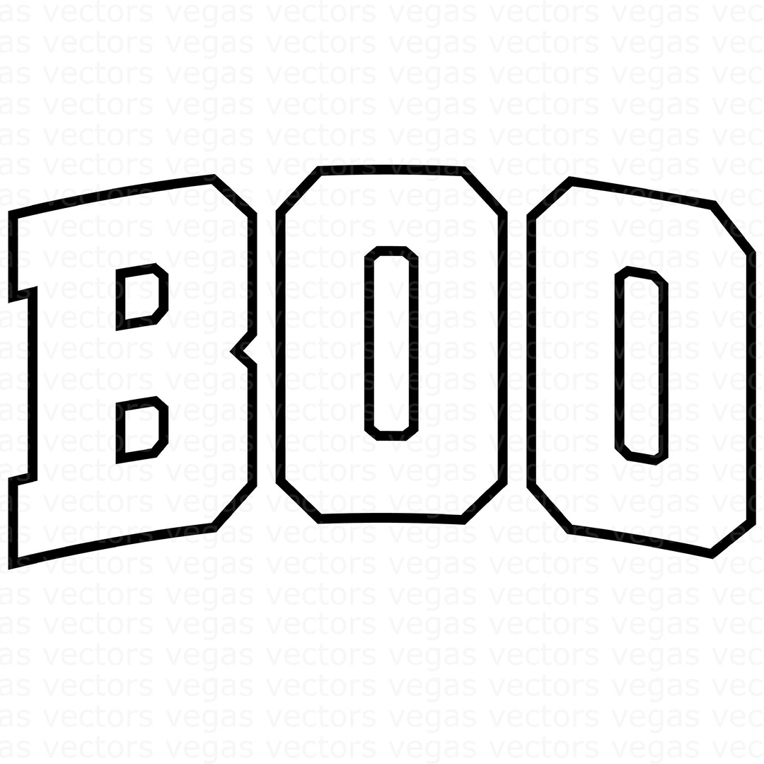 Boo SVG, Boo PNG, Boo Outline Halloween Shirt SVG, Instant Download ...