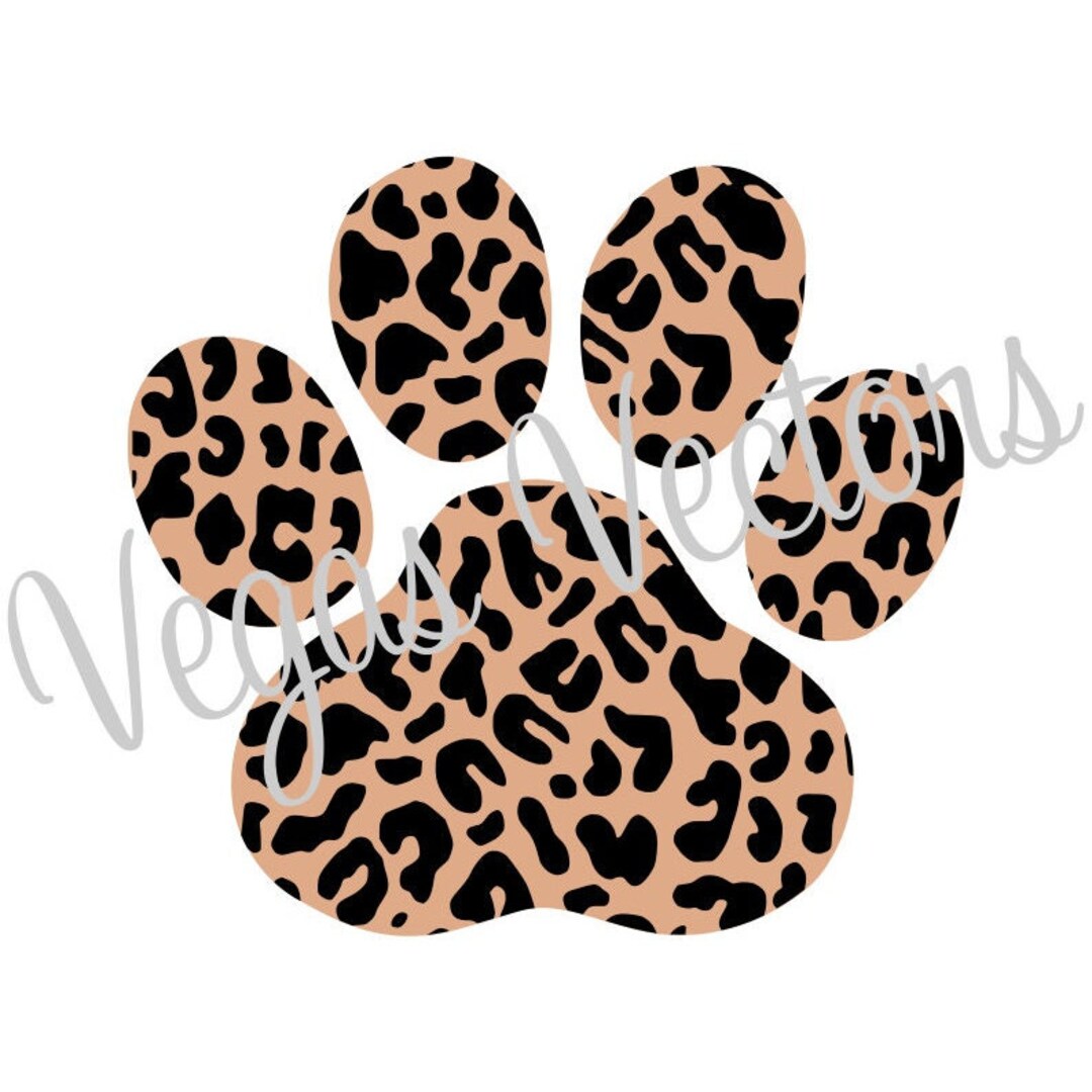 Cheetah Paw Print SVG Paw Print PNG Clipart Digital - Etsy
