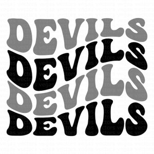 Devils SVG, Devils PNG, Devils Wave, Devils Wavy, Retro, Instant ...