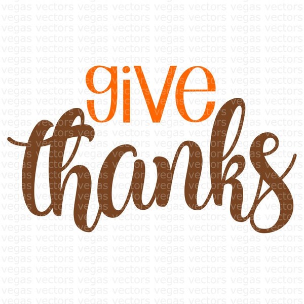 Give Thanks Clipart - Etsy