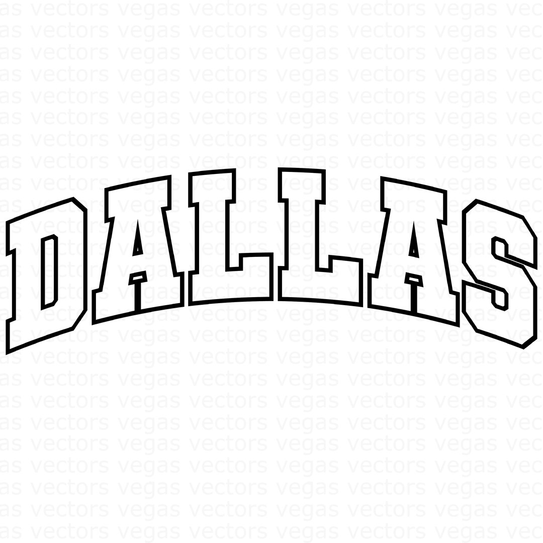 Dallas SVG, Dallas PNG, Dallas Outline PNG, Descarga instantánea ...
