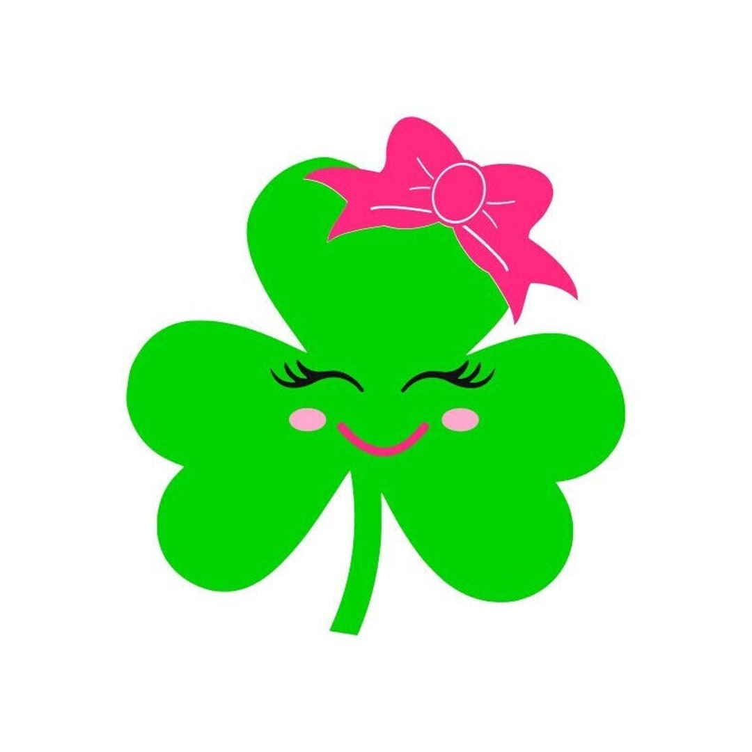 Girl Shamrock Face SVG, Shamrock Clipart PNG, Digital Download, Cut ...