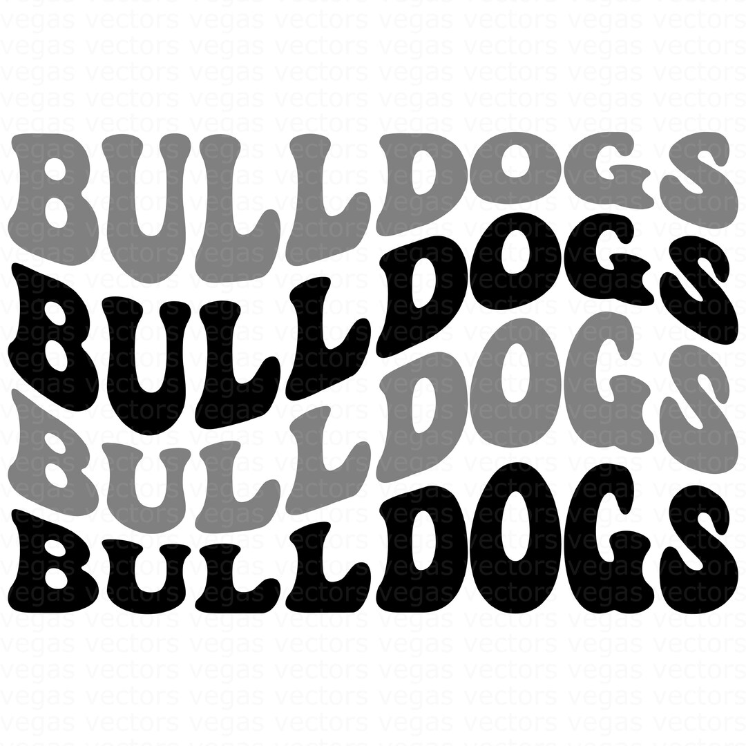 Bulldogs SVG, Bulldogs PNG, Wave, Wavy, Boho, Retro, Mascot, Instant ...