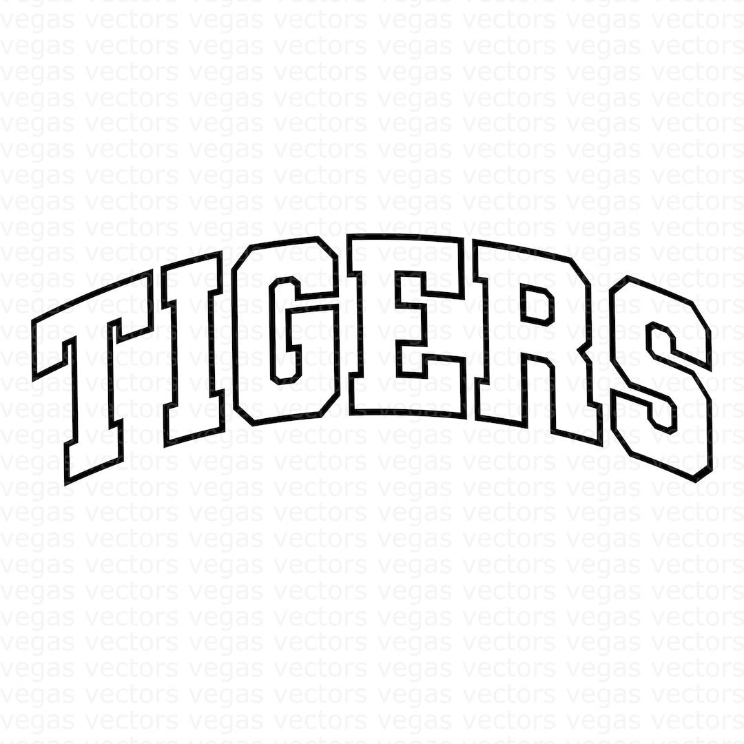 Tigers SVG, Tigers Outline PNG, Tigers Mascot PNG, Instant Download ...
