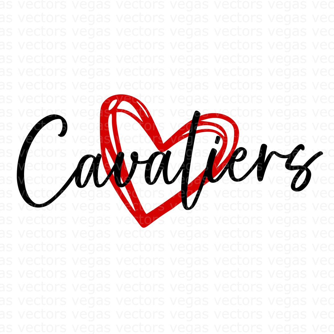 Cavaliers SVG, Cavaliers PNG, Cavaliers Heart, Digital Download, Cut ...