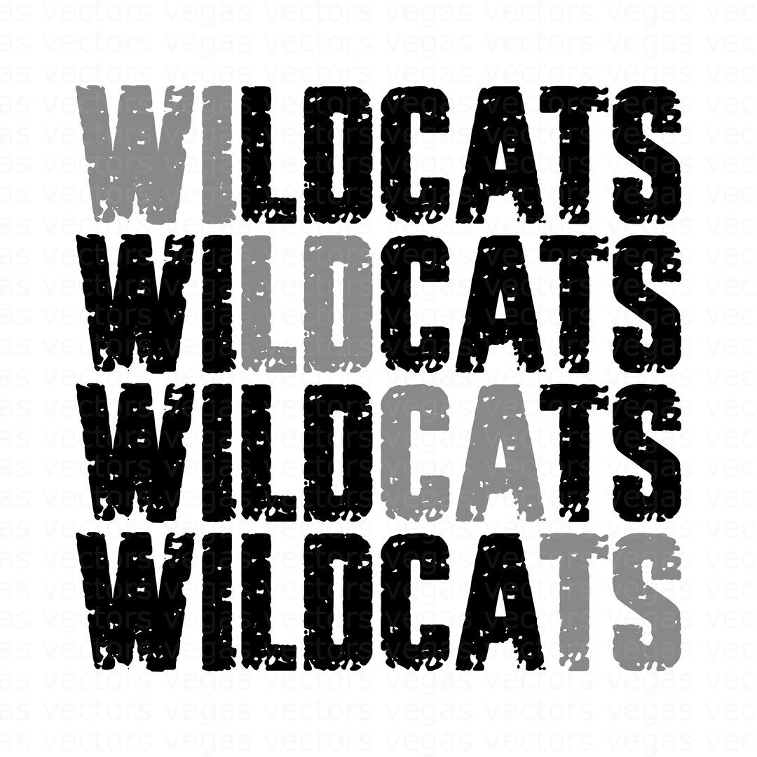 Wildcats SVG, Wildcats Grunge SVG, PNG Wildcats Mascot, Digital ...