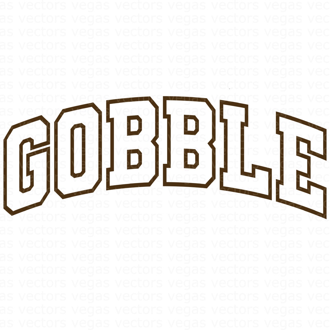 Gobble SVG, Gobble PNG, Gobble Outline, Thanksgiving, Instant Download ...