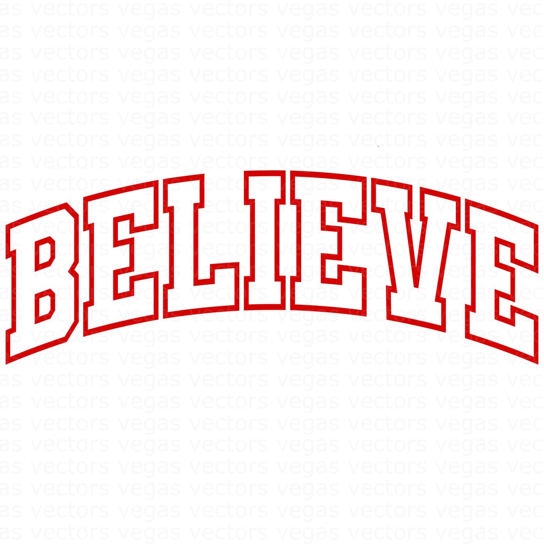 Believe SVG, Believe PNG, Believe Outline SVG, Christmas, Instant ...