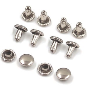 Set of Rivets for Leather Tags - 6mm, Fasteners for Labels and Tags ...