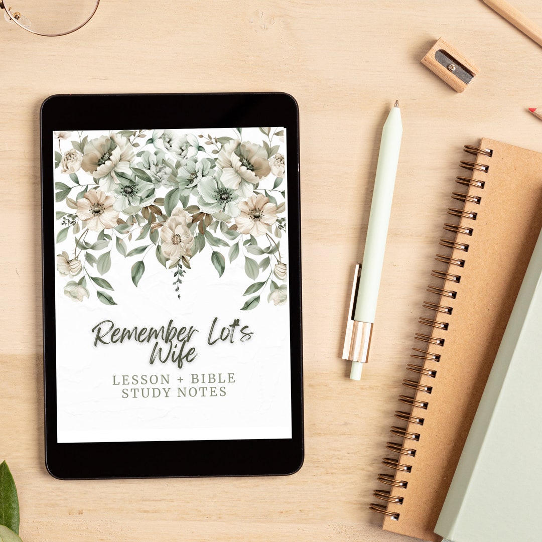 Remember Lot's Wife Bible Study, Transformation Faith Digital Printable ...