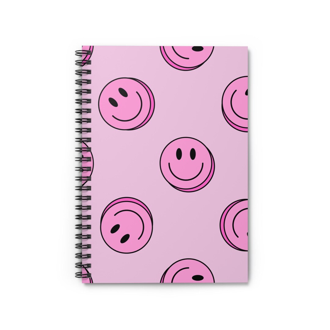 Pinky Smiley Face Book - Etsy