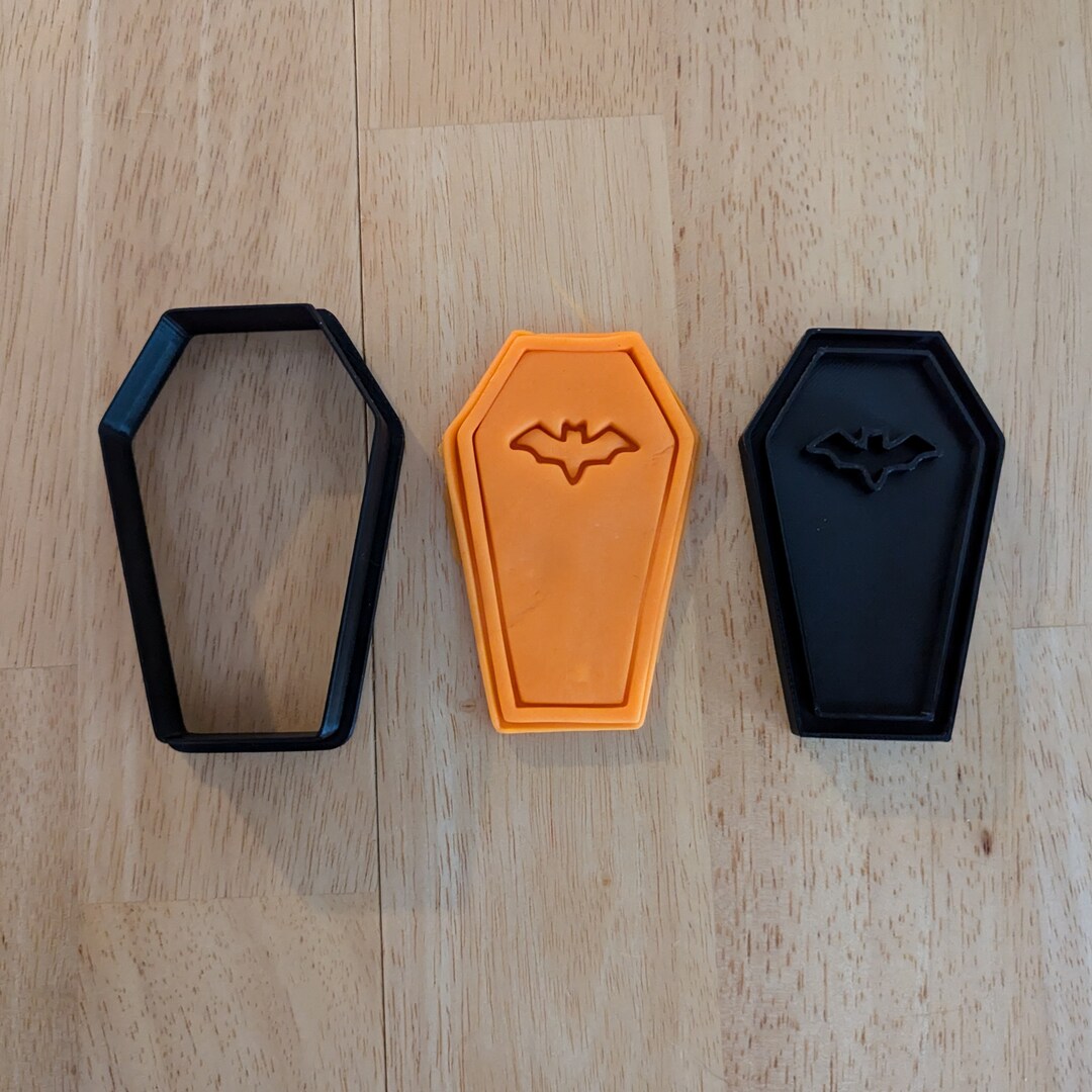 Coffin With Bat Cookie Cutter + Stamp - Etsy