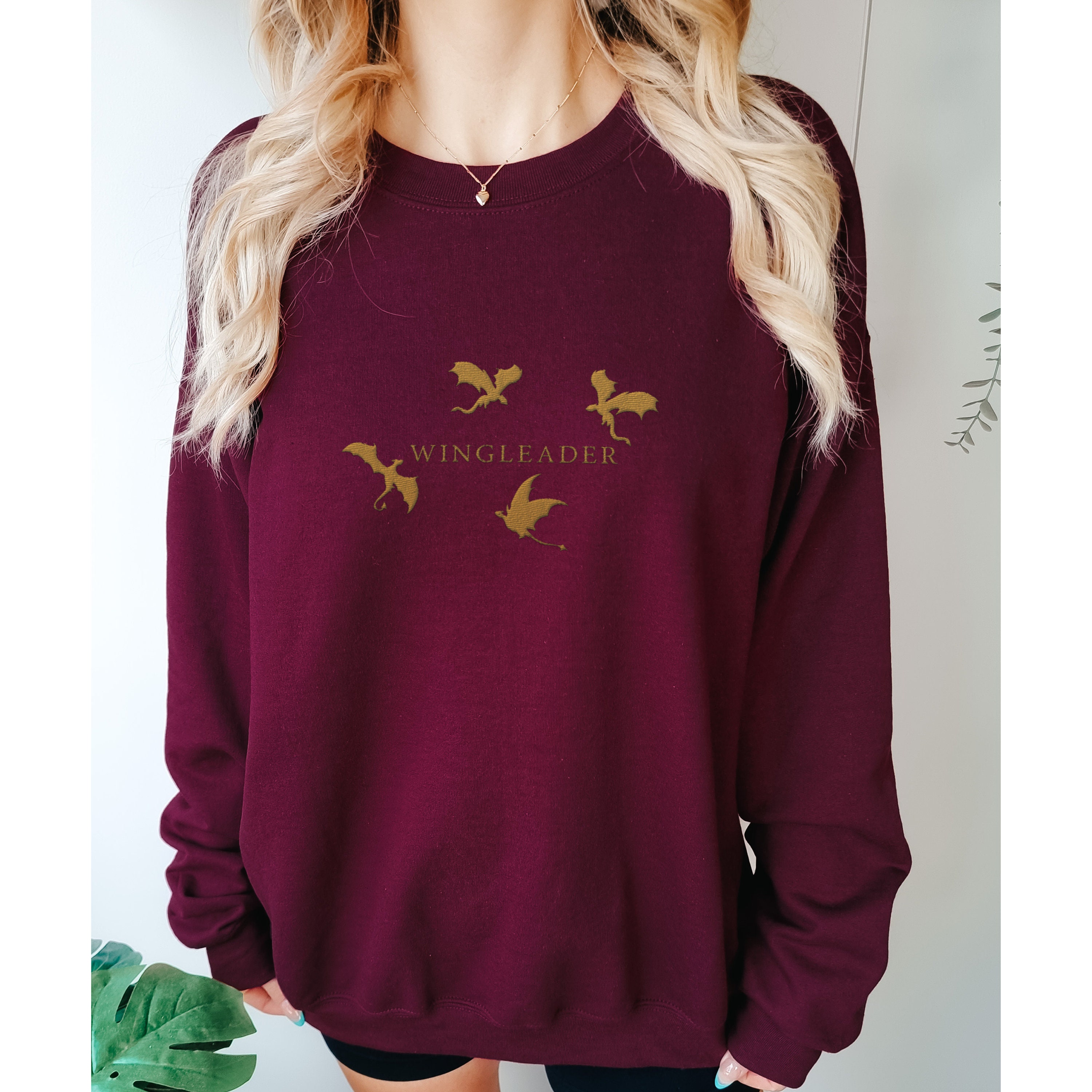 Embroidered Wingleader Sweater, Fourth Wing Sweatshirt, Basgiath War ...