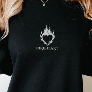 Embroidered Fireheart Throne of Glass Sweatshirt, Sarah J Mass Merch ...