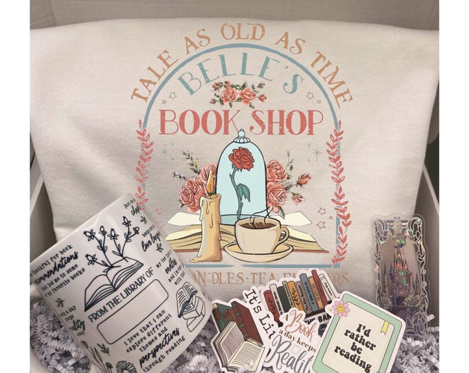 Personalized Belle’s Book Shop Box, Bookish Gift Box for Reader ...