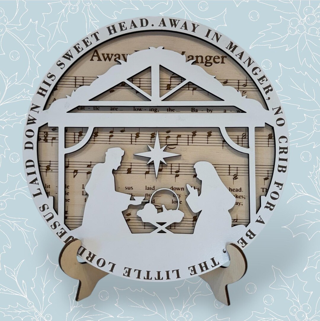 Away in a Manger Sign - Etsy