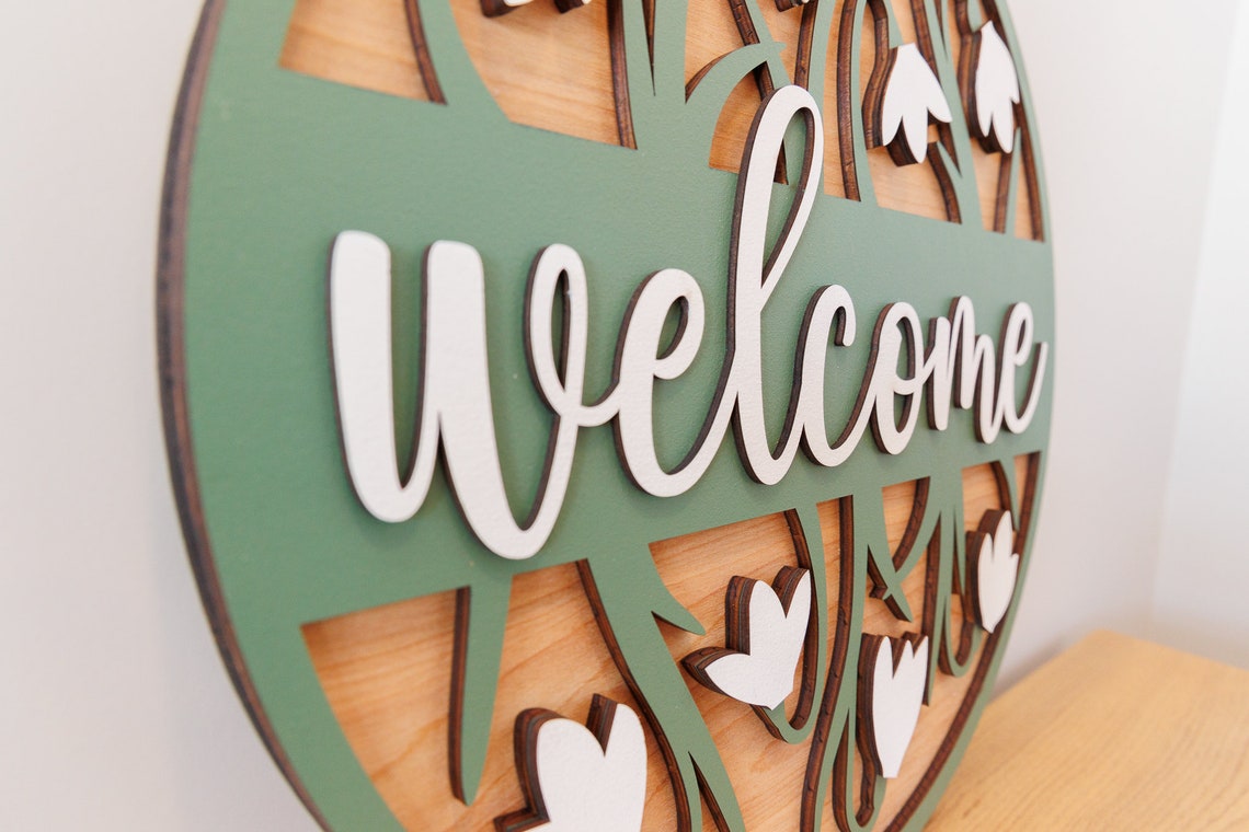 Tulip Welcome Sign - Etsy