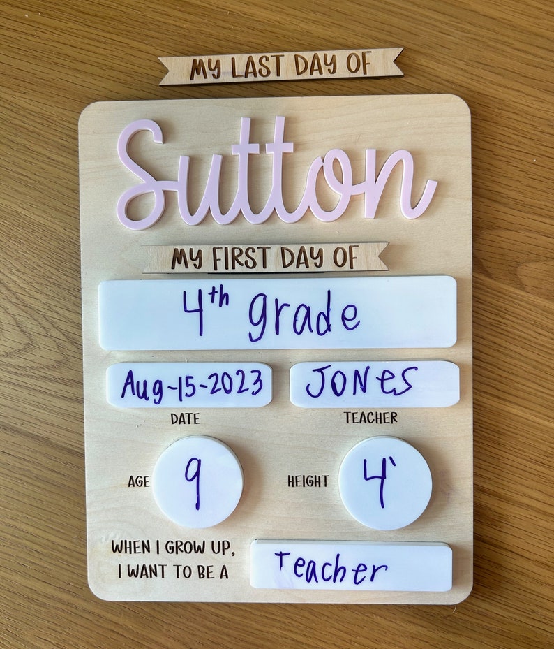 First/last Day Sign - Etsy