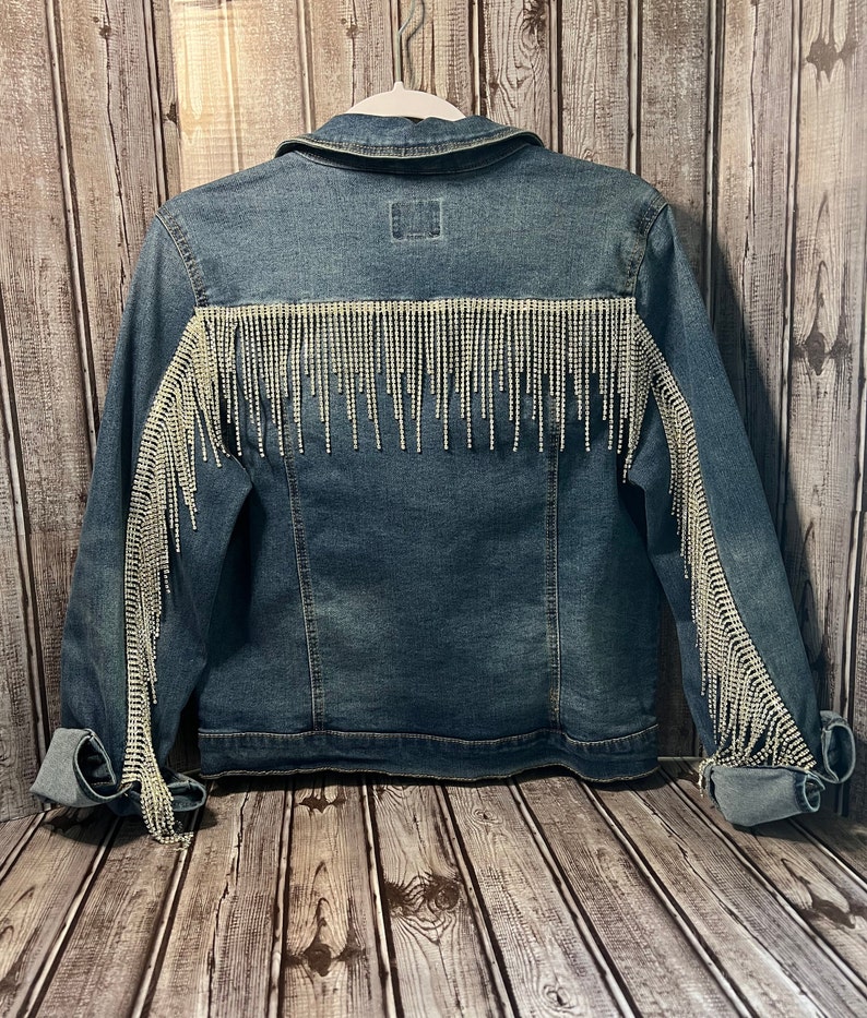 Denim & Rhinestone Jacket - Etsy
