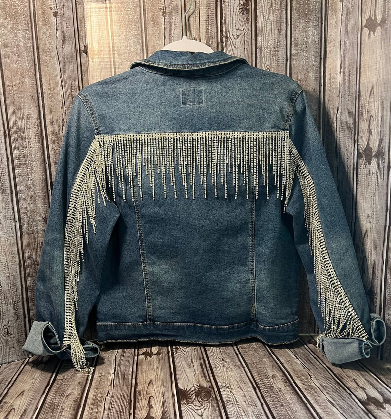 Denim & Rhinestone Jacket - Etsy