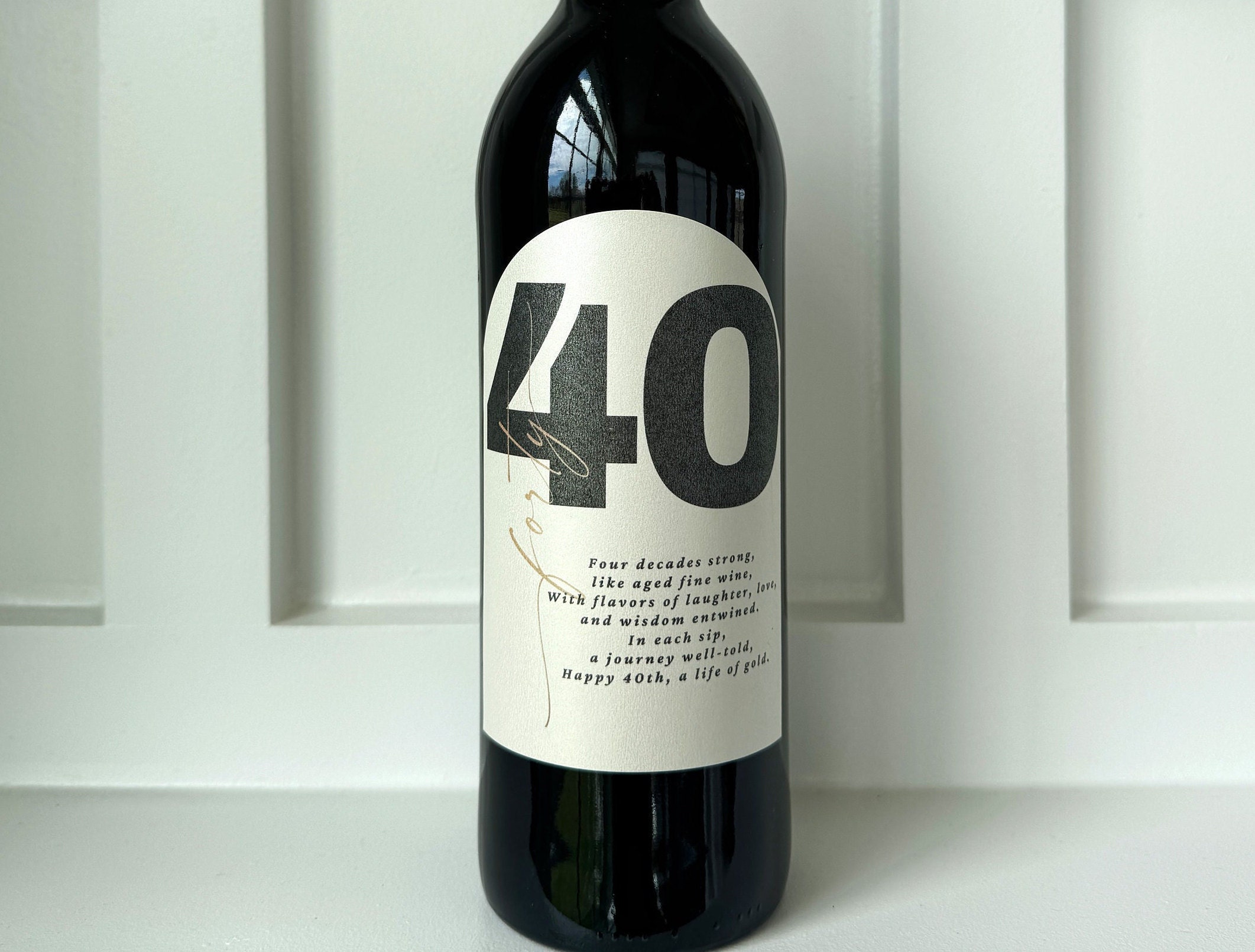 40th Birthday Wine Labels, Milestone Birthday, 21st, 30th, 50th, 60th ...