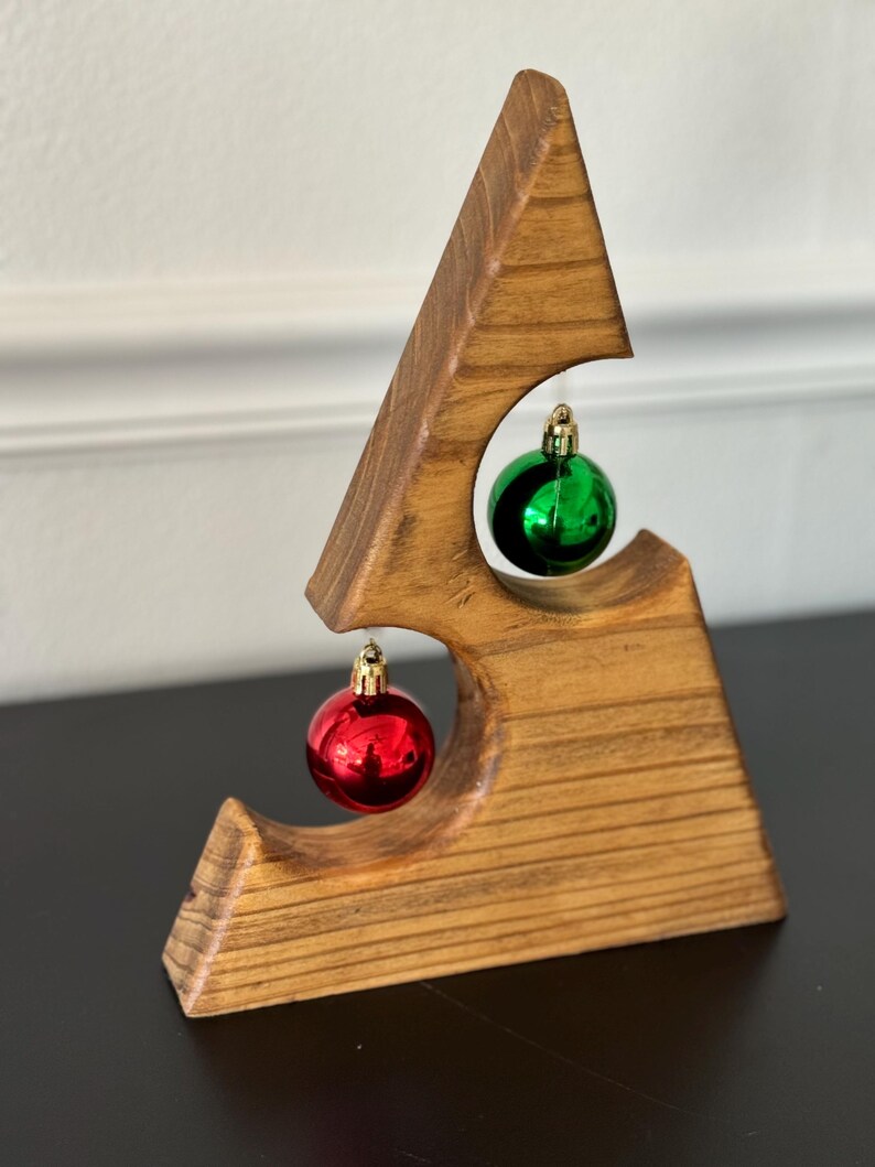 Handcrafted Holiday Charm: Mini Wooden Christmas Tree With Ornaments - Etsy