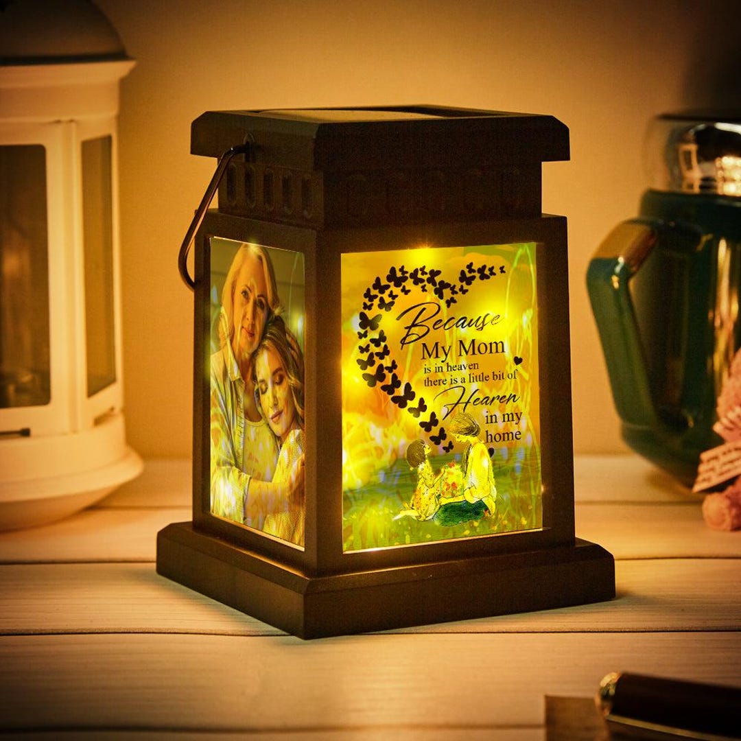 Personalized Photo Solar Lantern: Custom Memorial Gift, Anniversary ...