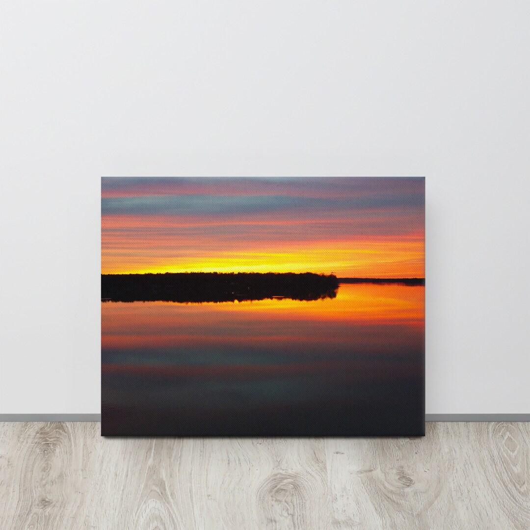 Layers of Reflection January 2, 2021 Sunset on Canvas - Etsy