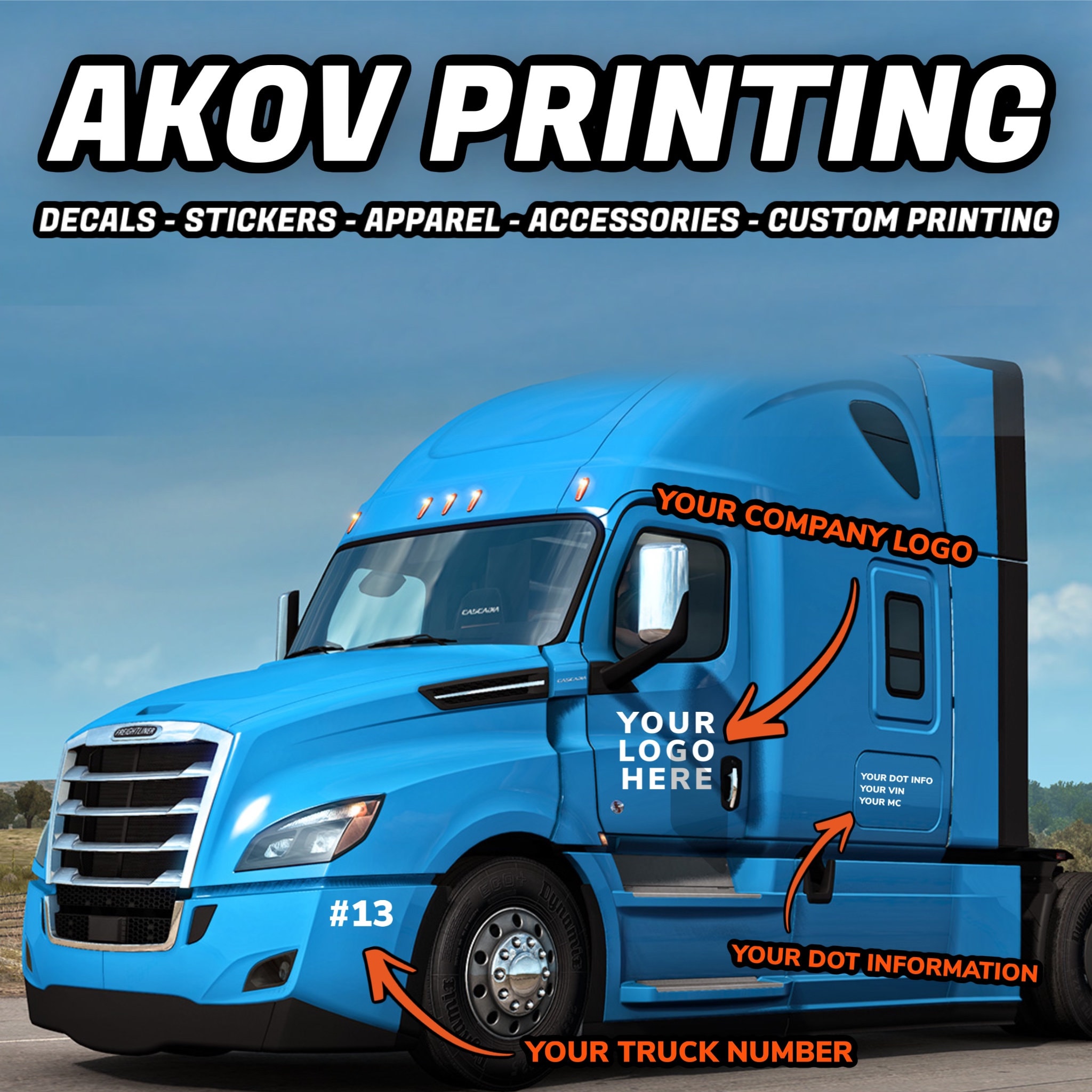 Truck Sign Decals - Etsy