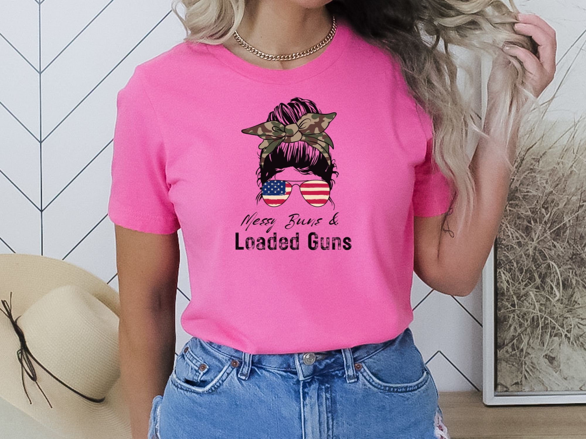Messy Bun and Loaded Guns Tee, Messy Bun Tshirt, Messy Bun Shirt, Gift ...