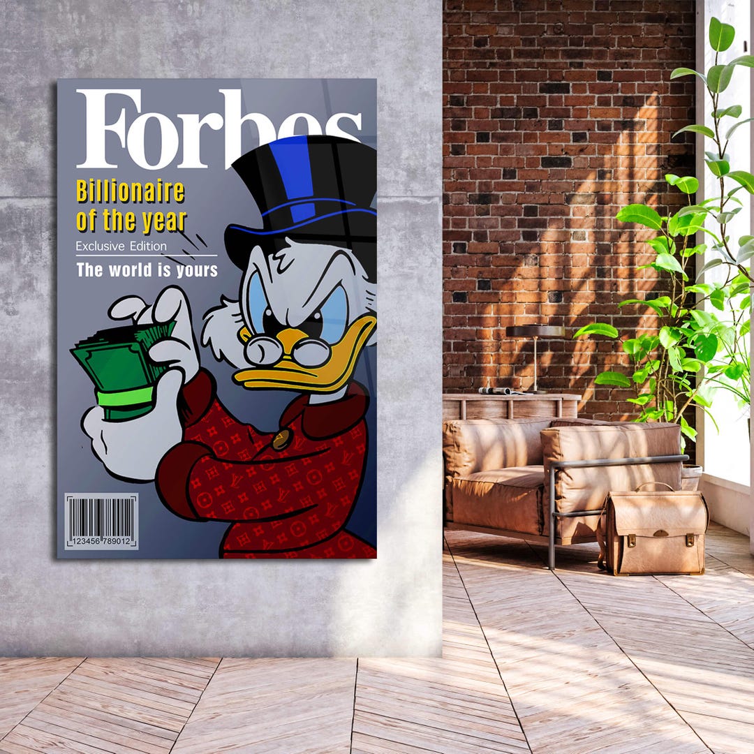 Scrooge Mcduck Money Art: Forbes Inspired Canvas Print - Etsy