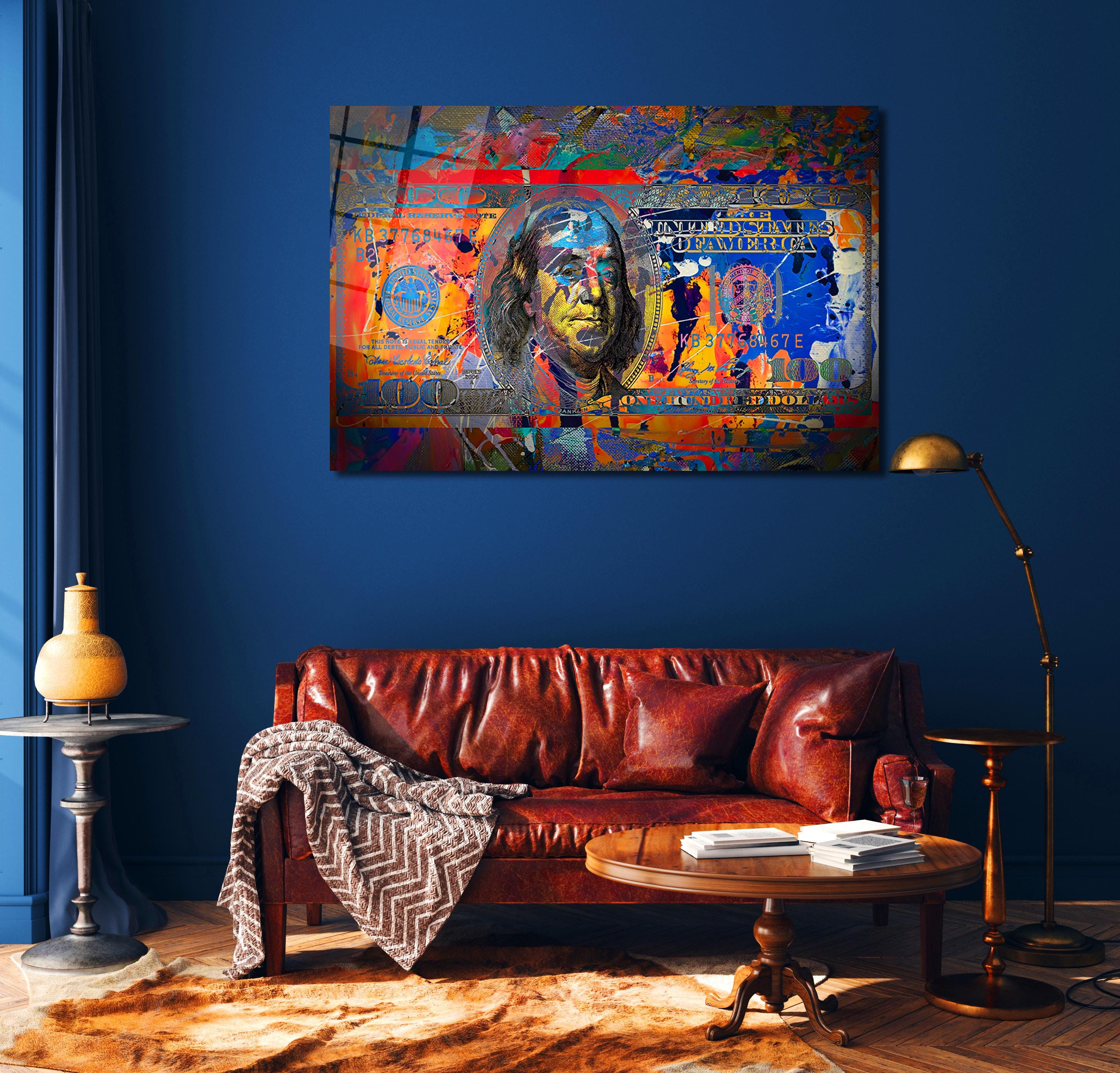 Benjamin Franklin Graffiti Art: Pop Art Dollar Bill Canvas Print - Etsy