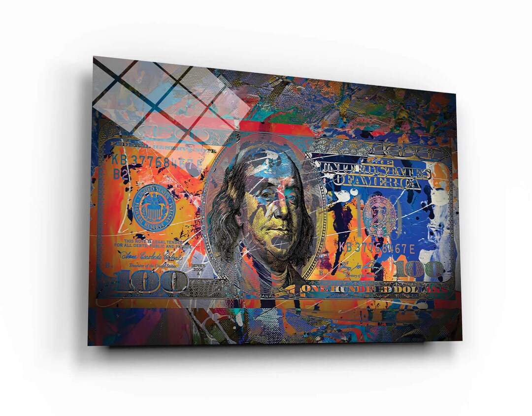 Benjamin Franklin Graffiti Art: Pop Art Dollar Bill Canvas Print - Etsy