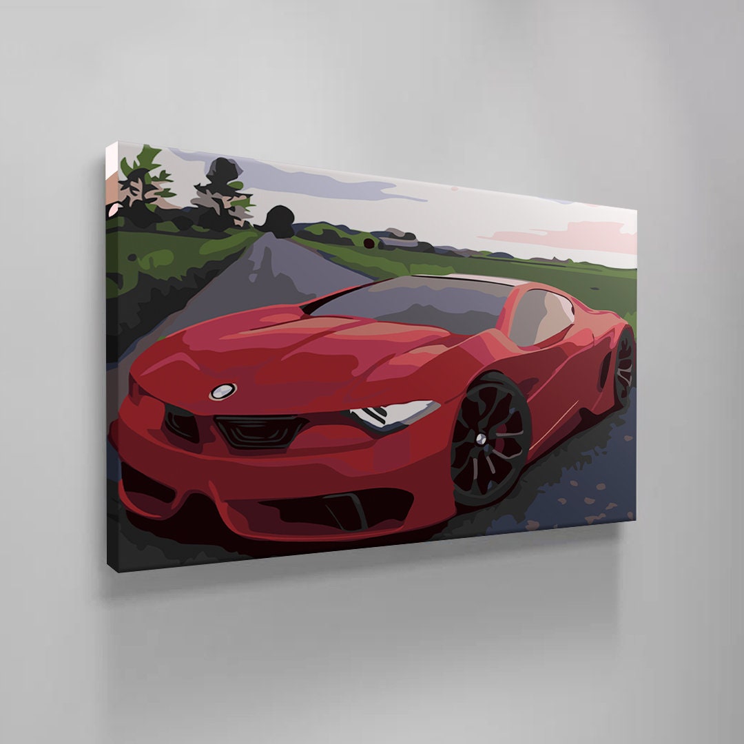 Red BMW M9 Paint by Number, Car Paint by Number, Shipping From US, DIY ...