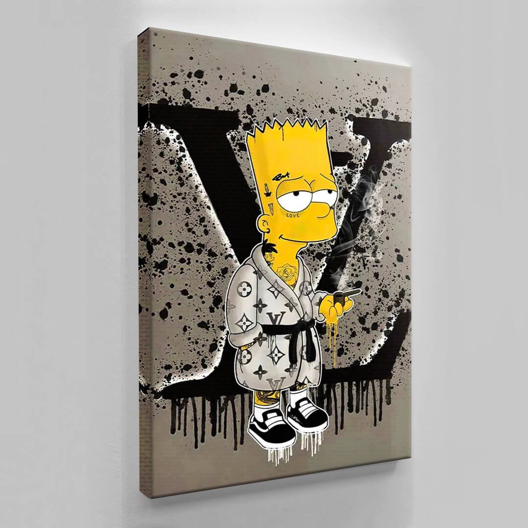 Simpsons Modern Cartoon Wall Art, Hypebeast Poster Decor Art, Canvas ...