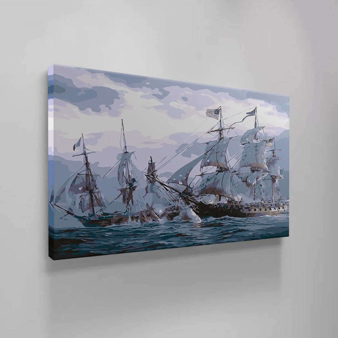 American Battle Ships Paint by Numbers DIY Kit for Adults Painting for ...