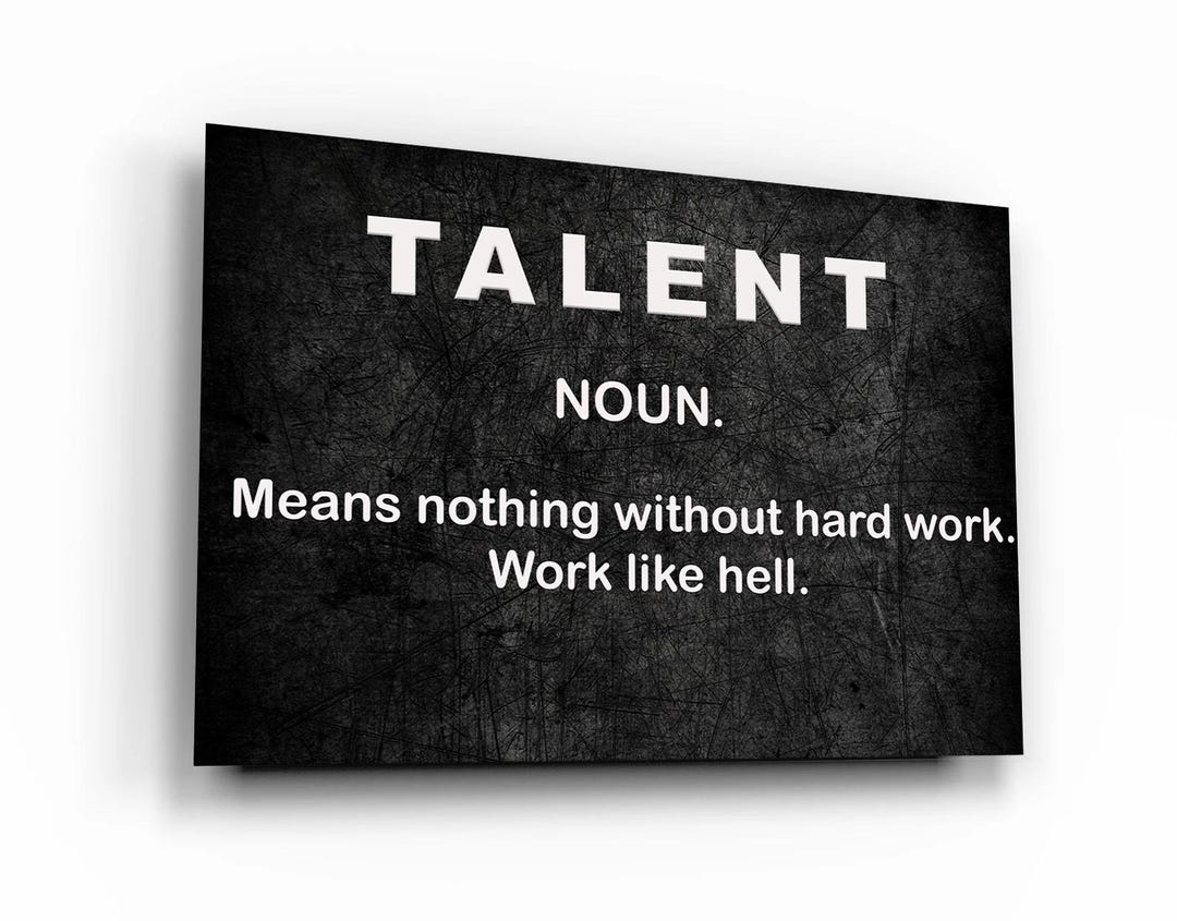 Talent Definition Print: Motivational Office Wall Art (canvas or ...