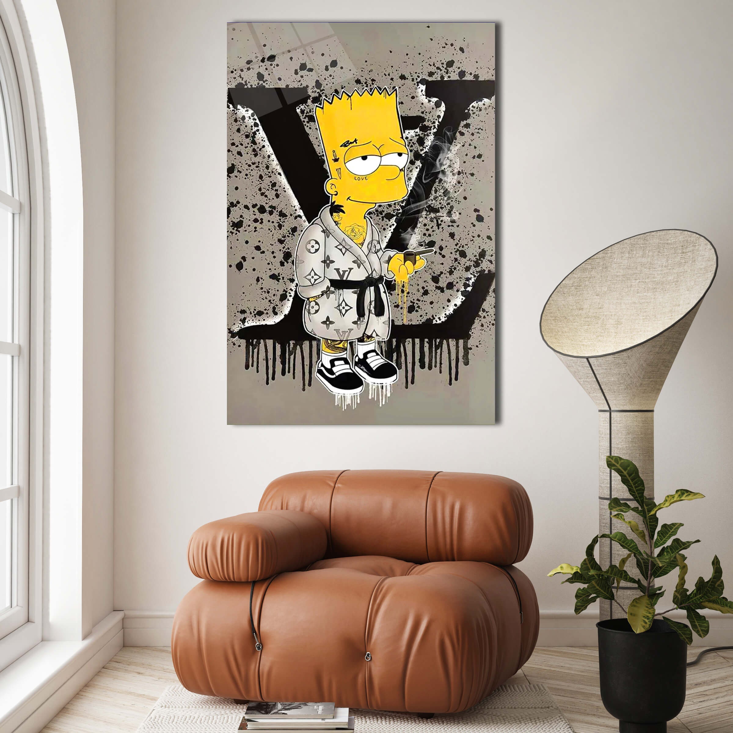 Simpsons Modern Cartoon Wall Art, Hypebeast Poster Decor Art, Canvas ...