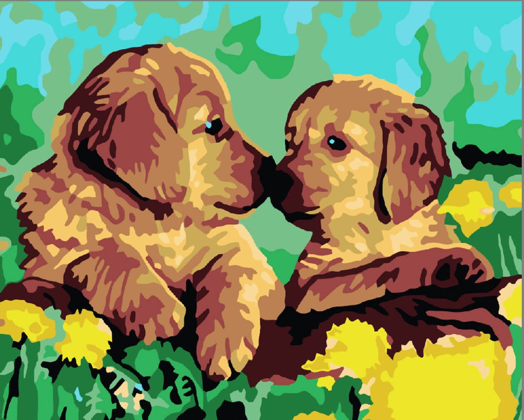 That Dogs is Cute Acrylic Paint by Number Kit, DIY Painting Home ...